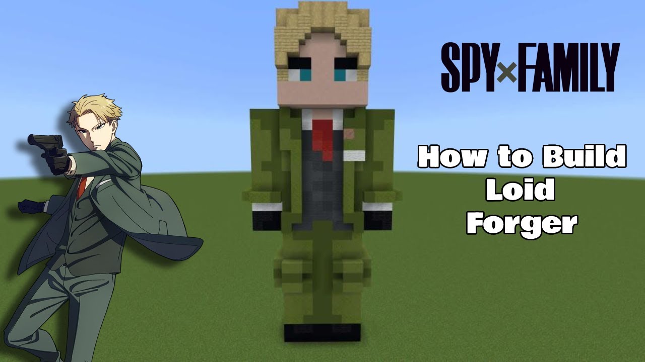 Minecraft | How To Build a Loid Forger Statue From (Spy x Family) - YouTube