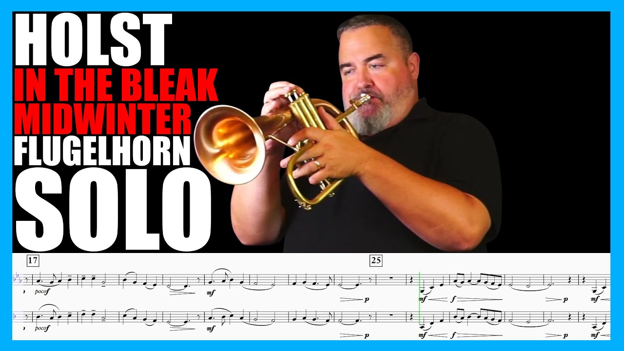HOLST "In the Bleak Midwinter" Flugelhorn Solo. Sheet Music Play Along ...
