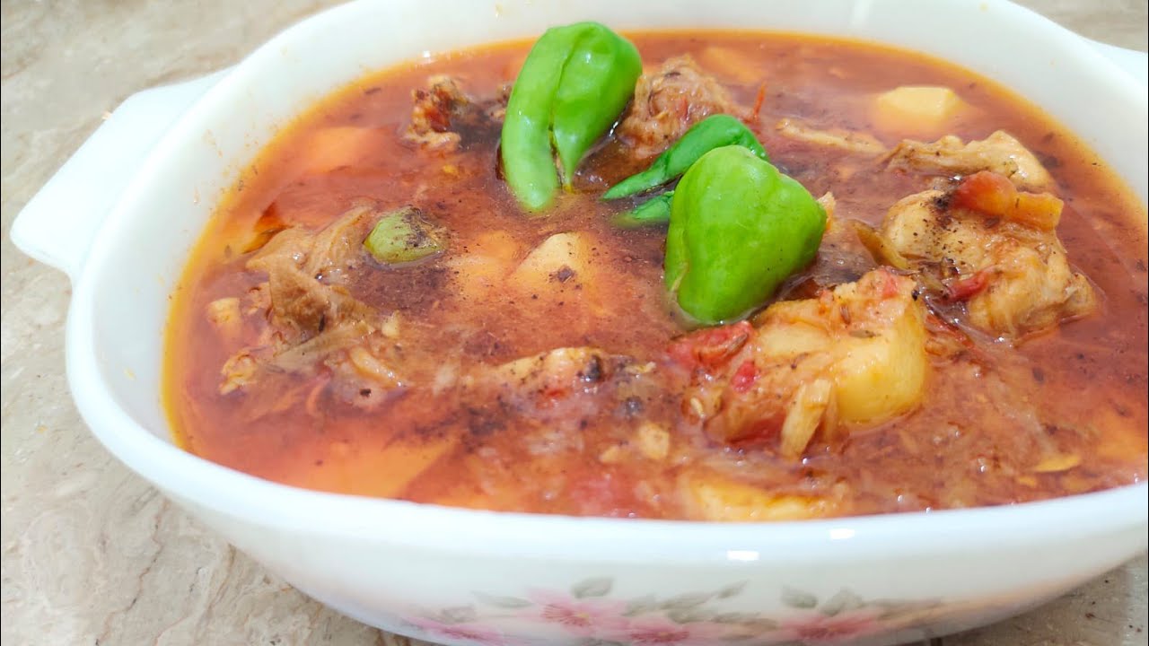Alu Chicken Shorba Recepie | with special tarka | at kitchen with hoori ...