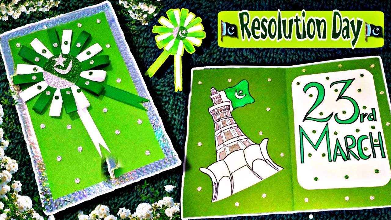 23rd March Pakistan day craft | handmade card step by step | 23rd March ...