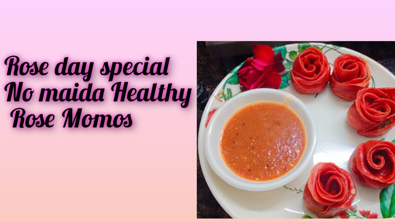 Rose Day Special Healthy Rose Momos Recipe - YouTube