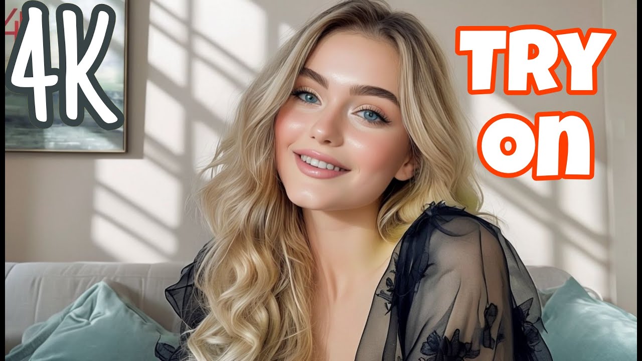4K Transparent Lingerie & Bikini Try-On Haul | Summer Sheer Fashion ...