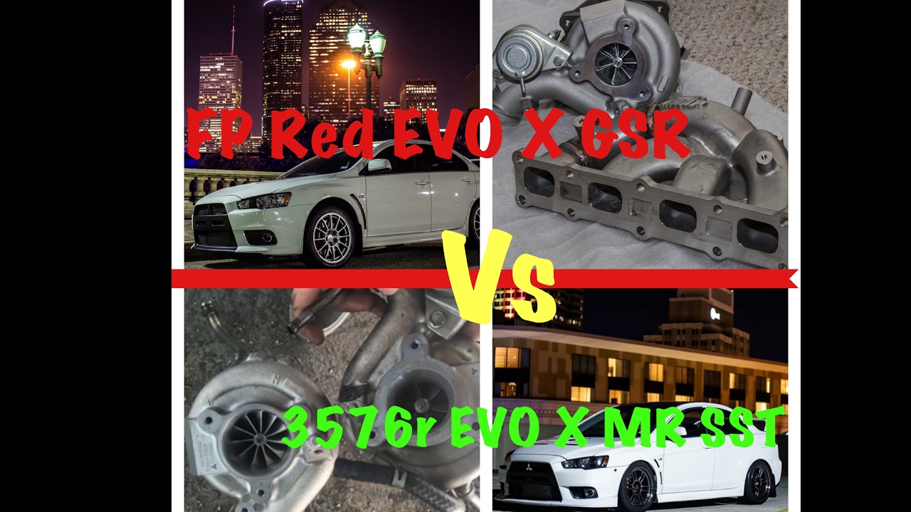 FP Red Evo X GSR vs GTX3576r Evo X MR - YouTube
