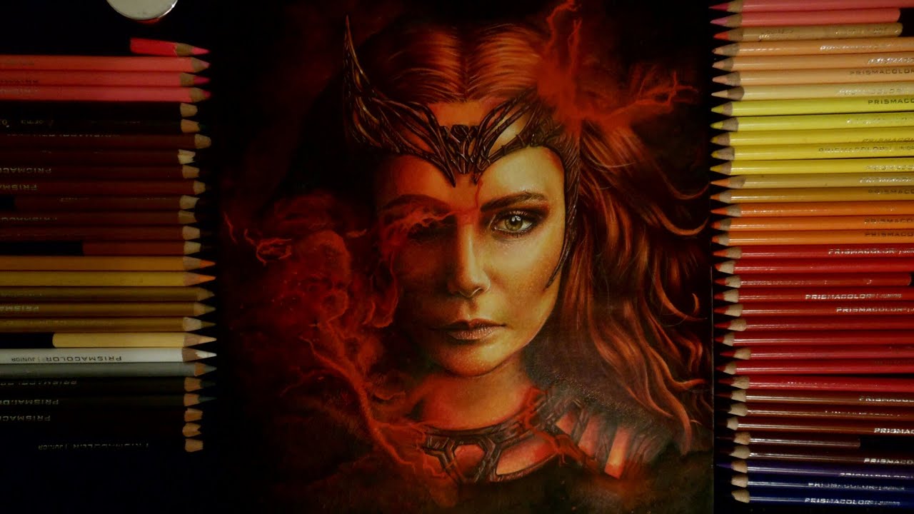 Drawing Wanda Maximoff Scarlet Witch, dibujando a Wanda Maximoff......# ...