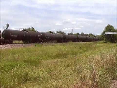EB KCS Tank Car Train Moves Thru Kingsbury TX - YouTube