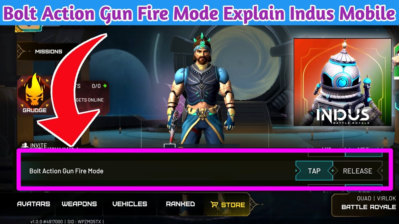 Bolt Action Gun Fire Mode Setting Explain Indus Mobile Game | How To ...