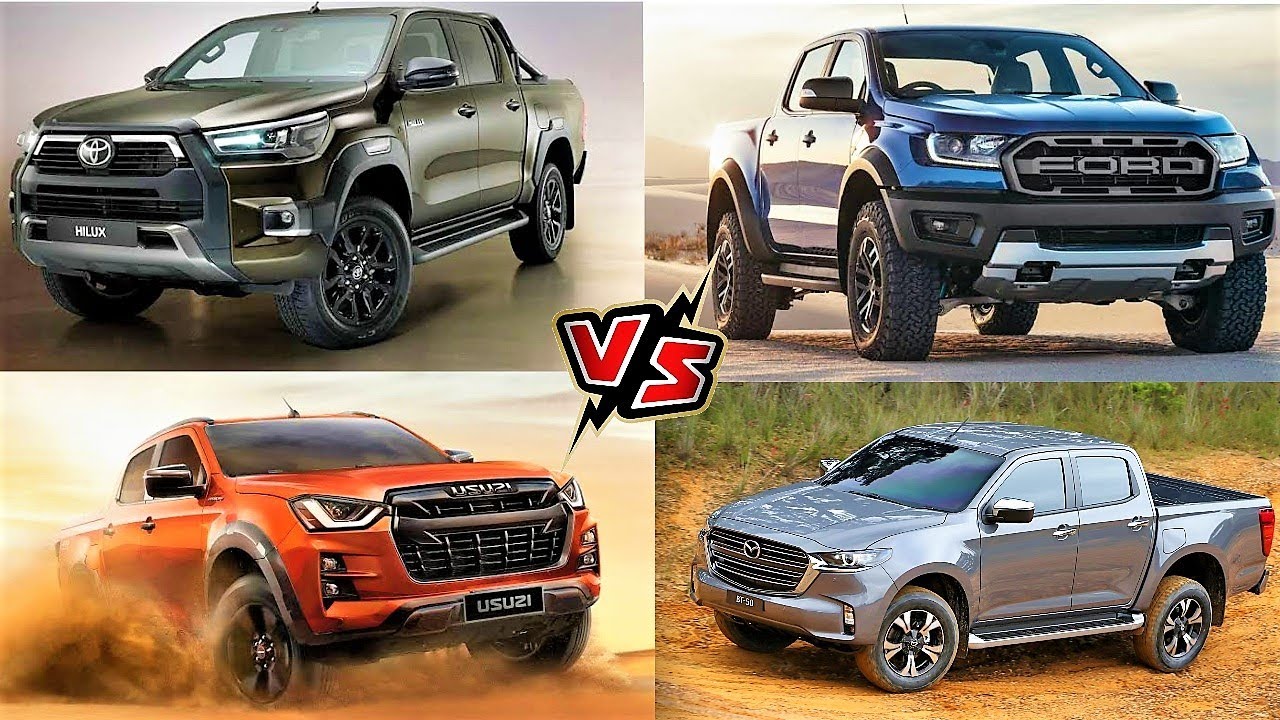 2021 Toyota Hilux Revo Rocco🆚 2020 Isuzu D-Max Vcross🆚2021 Mazda BT-50 ...