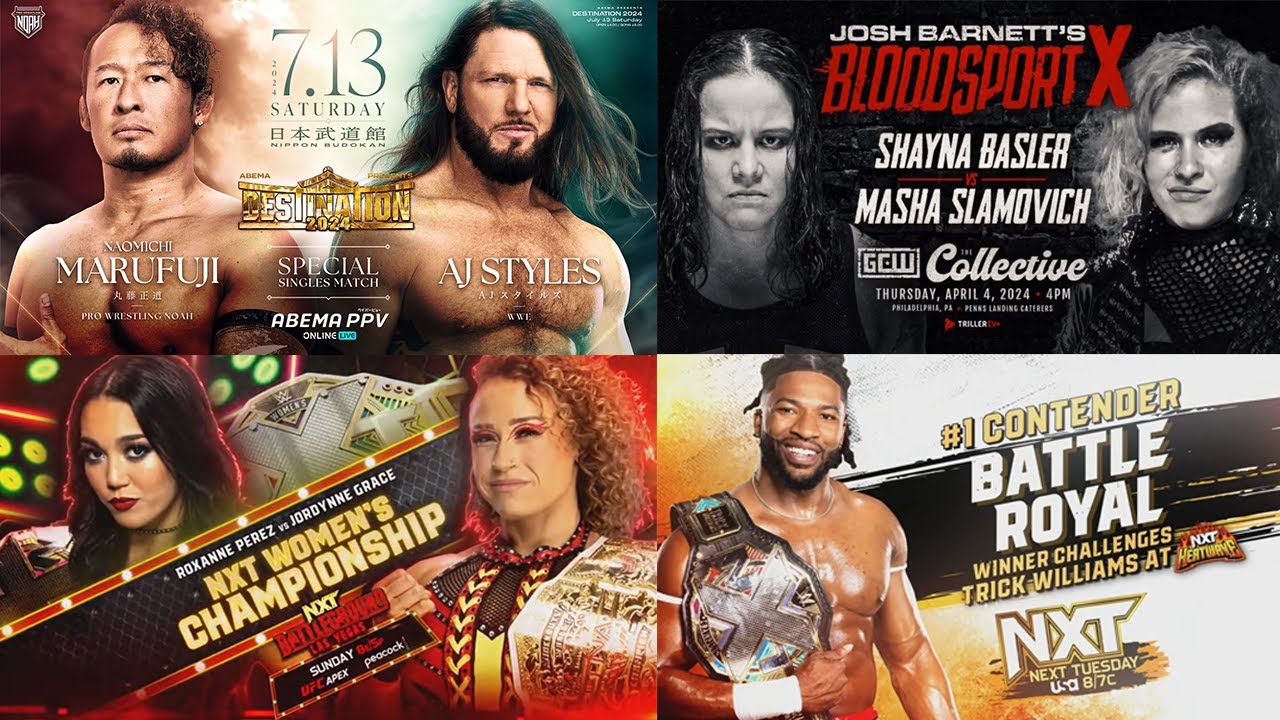 All WWE Crossover Match Card Compilation (2022 - 2024) - YouTube