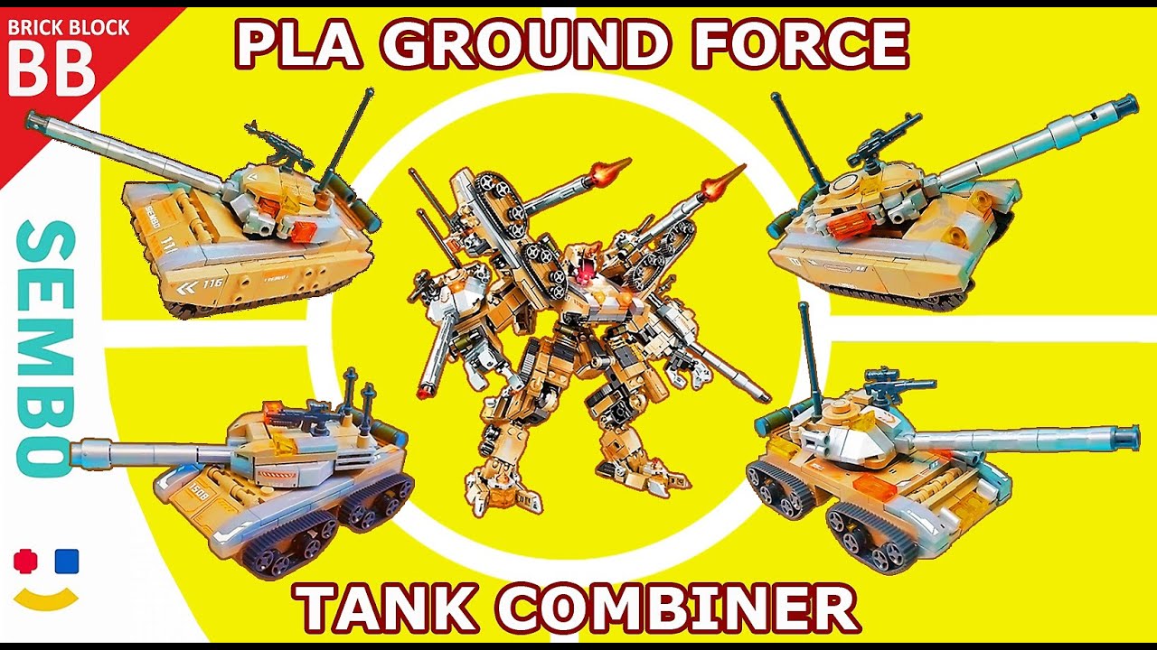 PLA Tank Combiner Sembo 203160-203163 ⚡️ How to make Robot LEGO ...
