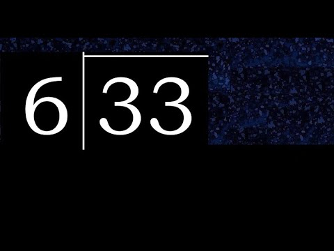 Divide 33 by 6 , decimal result . Division with 1 Digit Divisors . How ...