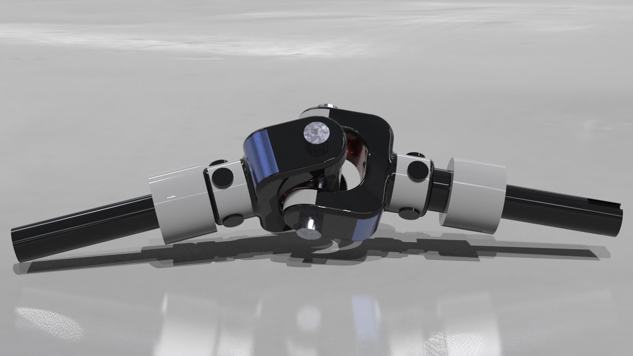 SolidWorks : UNIVERSAL JOINT 3D CAD MODEL - YouTube