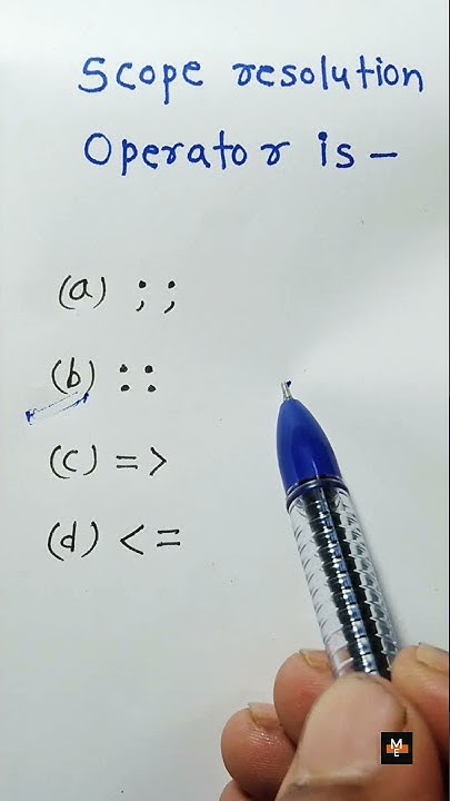 scope resolution operator is - #shorts symbol of scope resolution ...