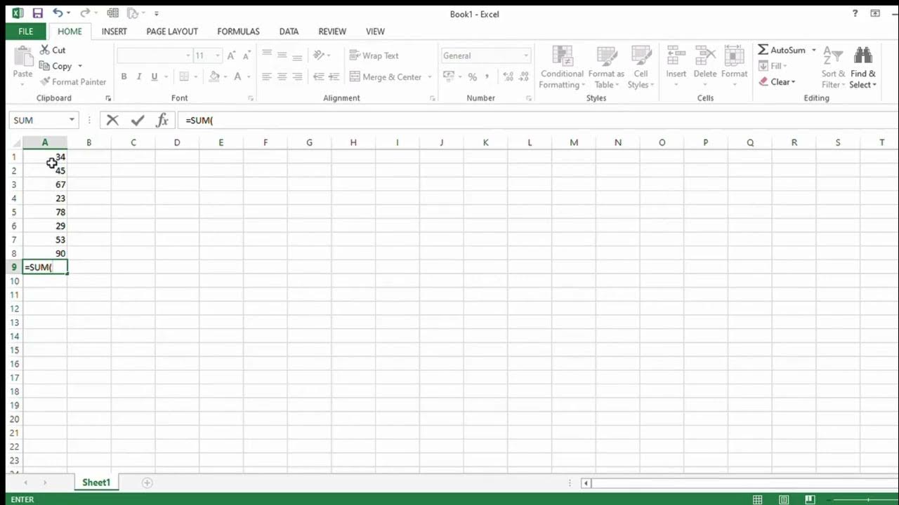 Excel addition tutorial - YouTube