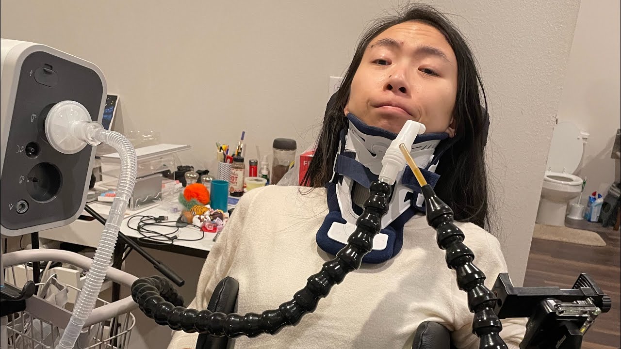 Adapt new Setup as a C1 Quadriplegic - YouTube