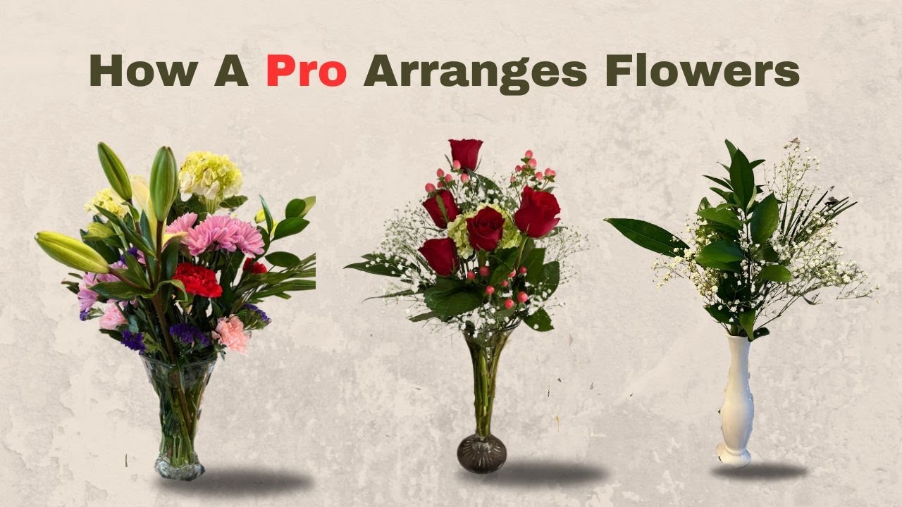 How Painter Arranges Flowers in a Vase - Flower Arranging is art. - YouTube