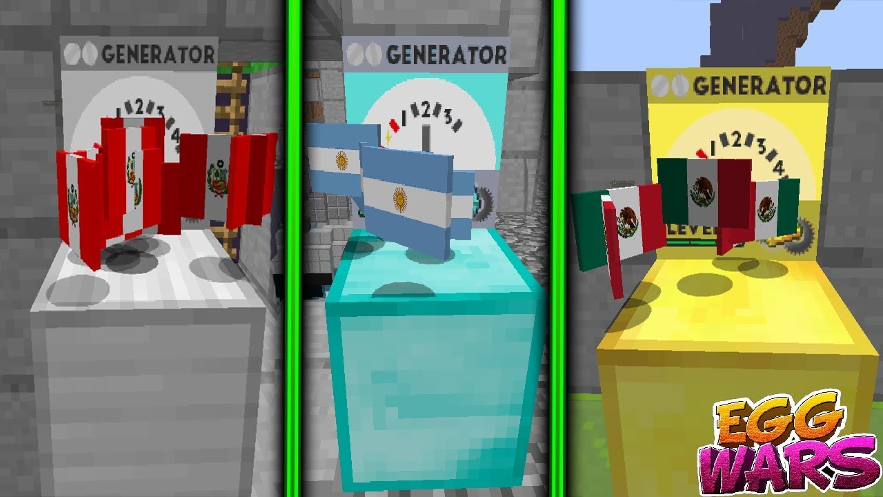 GENERADORES DE BANDERAS DE PAÍSES | MINECRAFT EGGWARS - YouTube