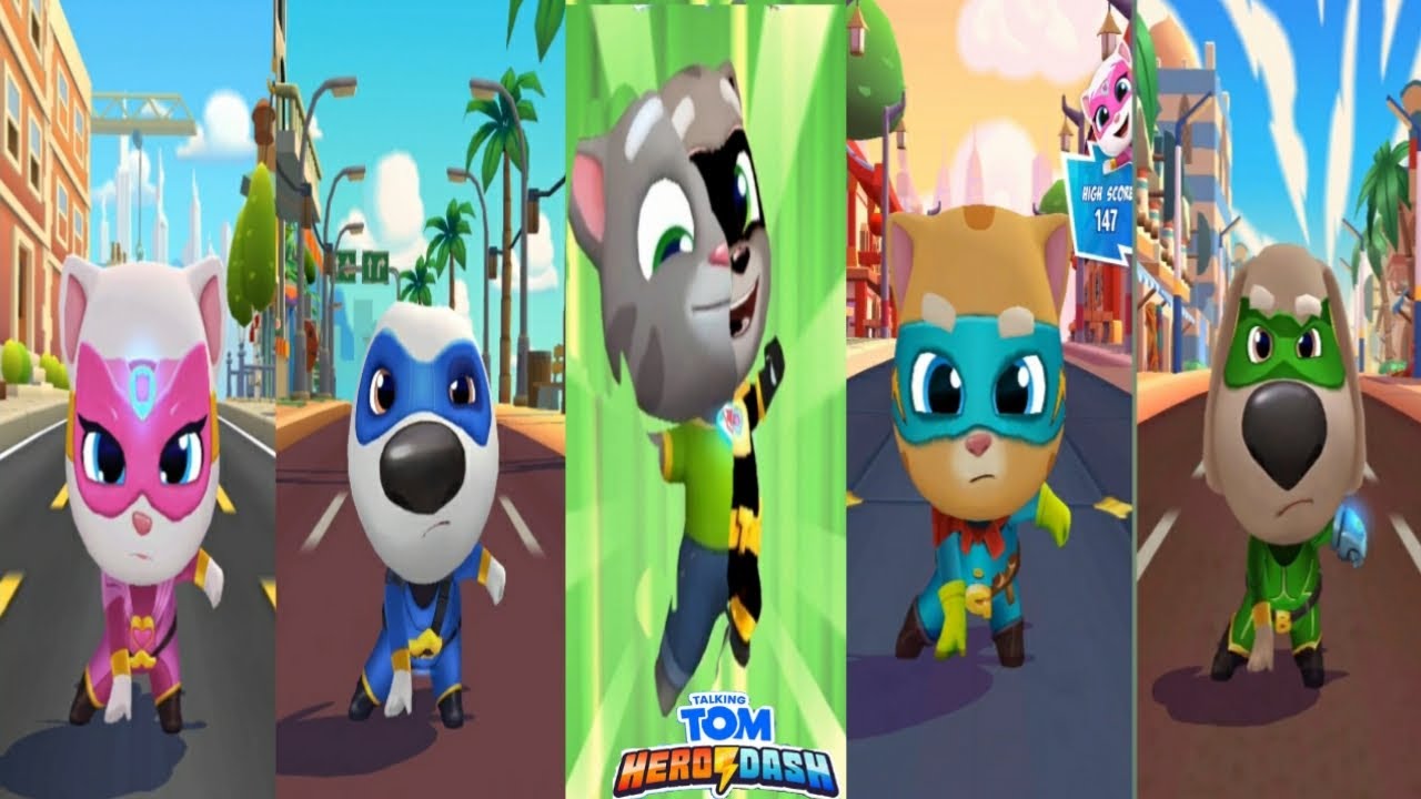 TALKING TOM HERO DASH -- ALL SUPER HERO CLASSIC RUN & HERO TOM SUPER ...