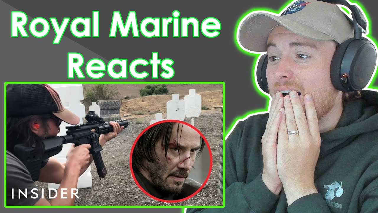 Royal Marine Reacts To How Keanu Reeves Learned To Shoot Guns For 'John ...