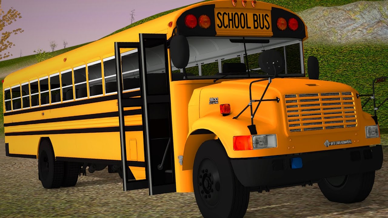 Running Off-Road in a 2004 Bluebird 3800! (DT466E!) - YouTube