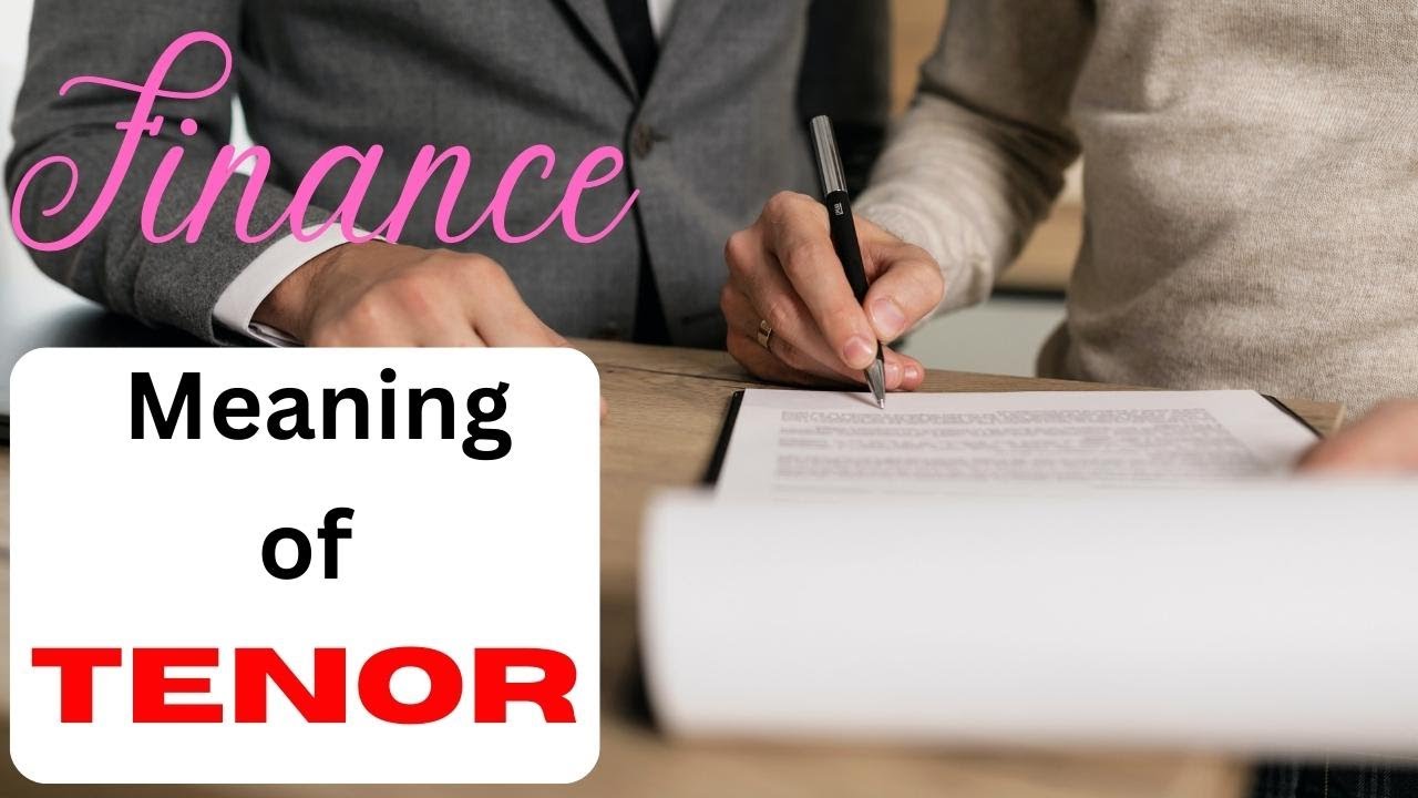 Meaning of TENOR in Finance #tenor #finance #money #mortgage #loan ...
