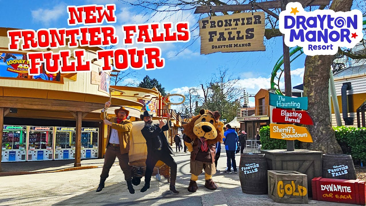 New FRONTIER FALLS Full Tour | The Wild West Comes to Drayton Manor ...