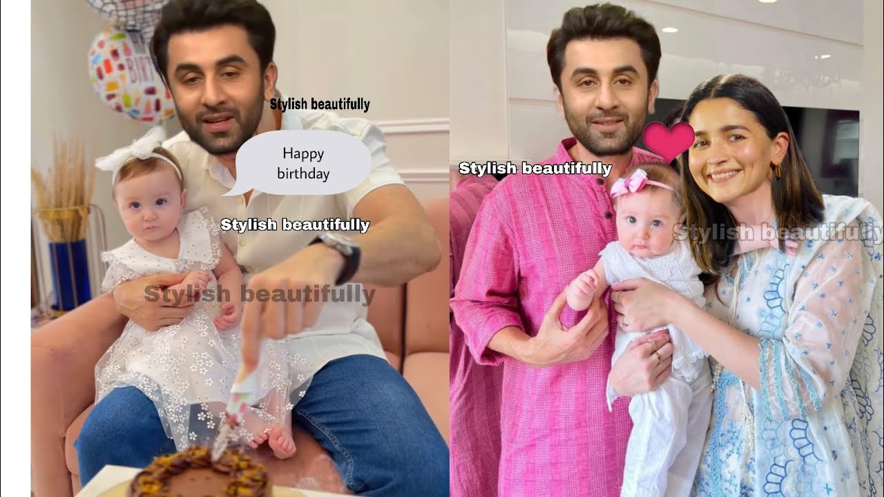 Alia bhatt Ranbir Kapoor with daughter Raha Kapoor enjoying 1st ...