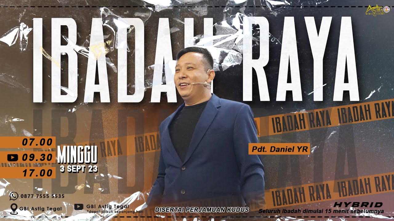 Pdt. Daniel YR. - Ibadah Raya 3 September 2023 - YouTube