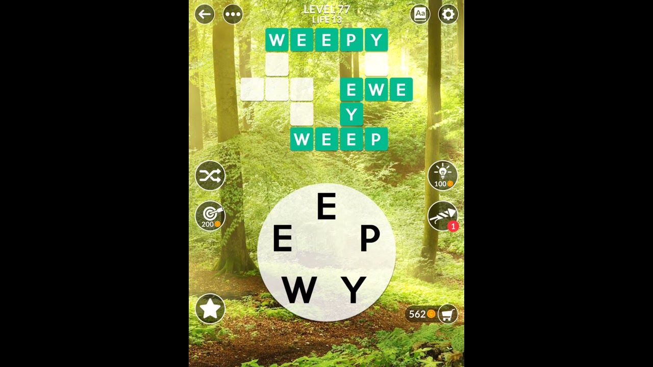 Wordscapes Level 77 Answers - YouTube