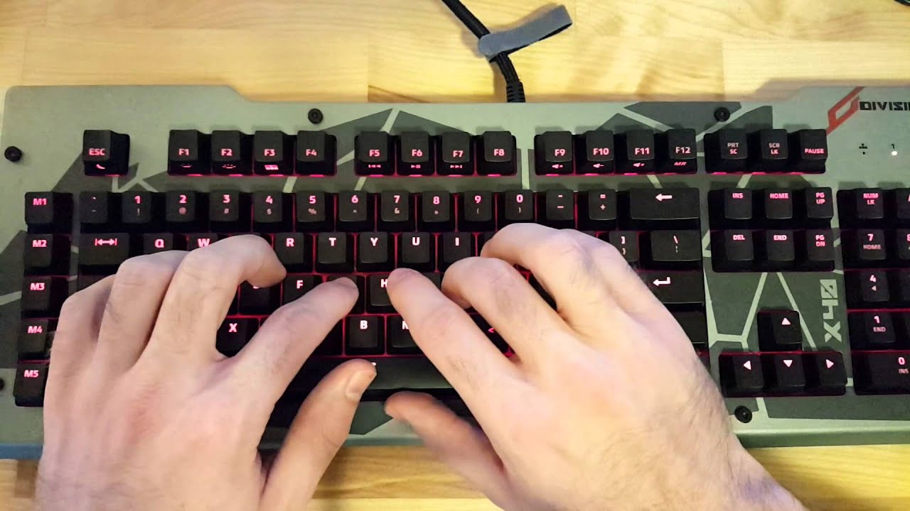 Division Zero X40 Typing Test | Alpha-Zulu Olive Switches | 91 WPM ...