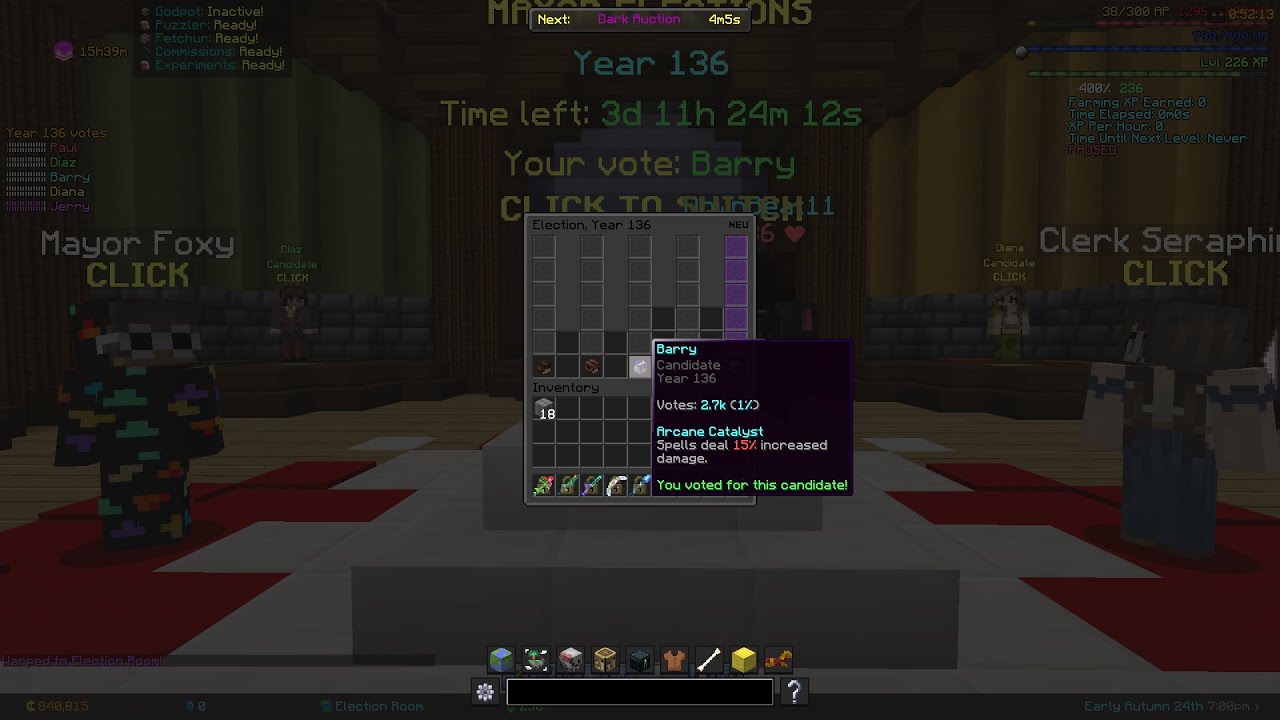 Updated Barry Mayor Hypixel Skyblock - YouTube