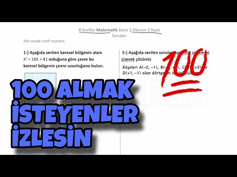 8.Sınıf Matematik 2.Dönem 1.Yazılı