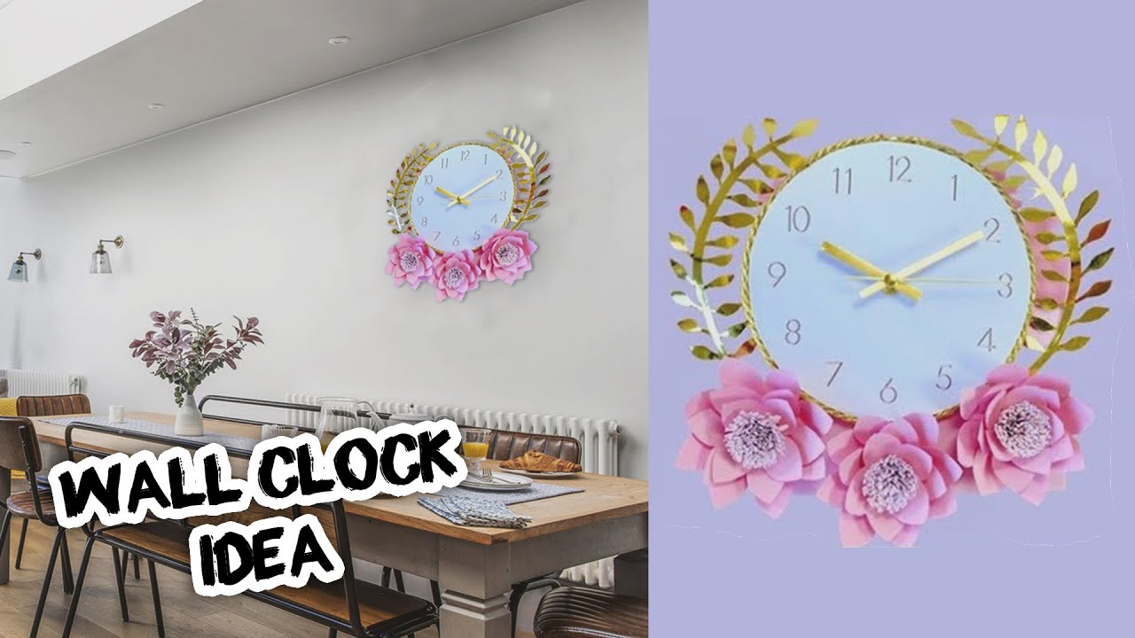 HOW TO MAKE WALL CLOCK FROM PAPER AT HOME - EASY AND CUTE HOME DECOR ...