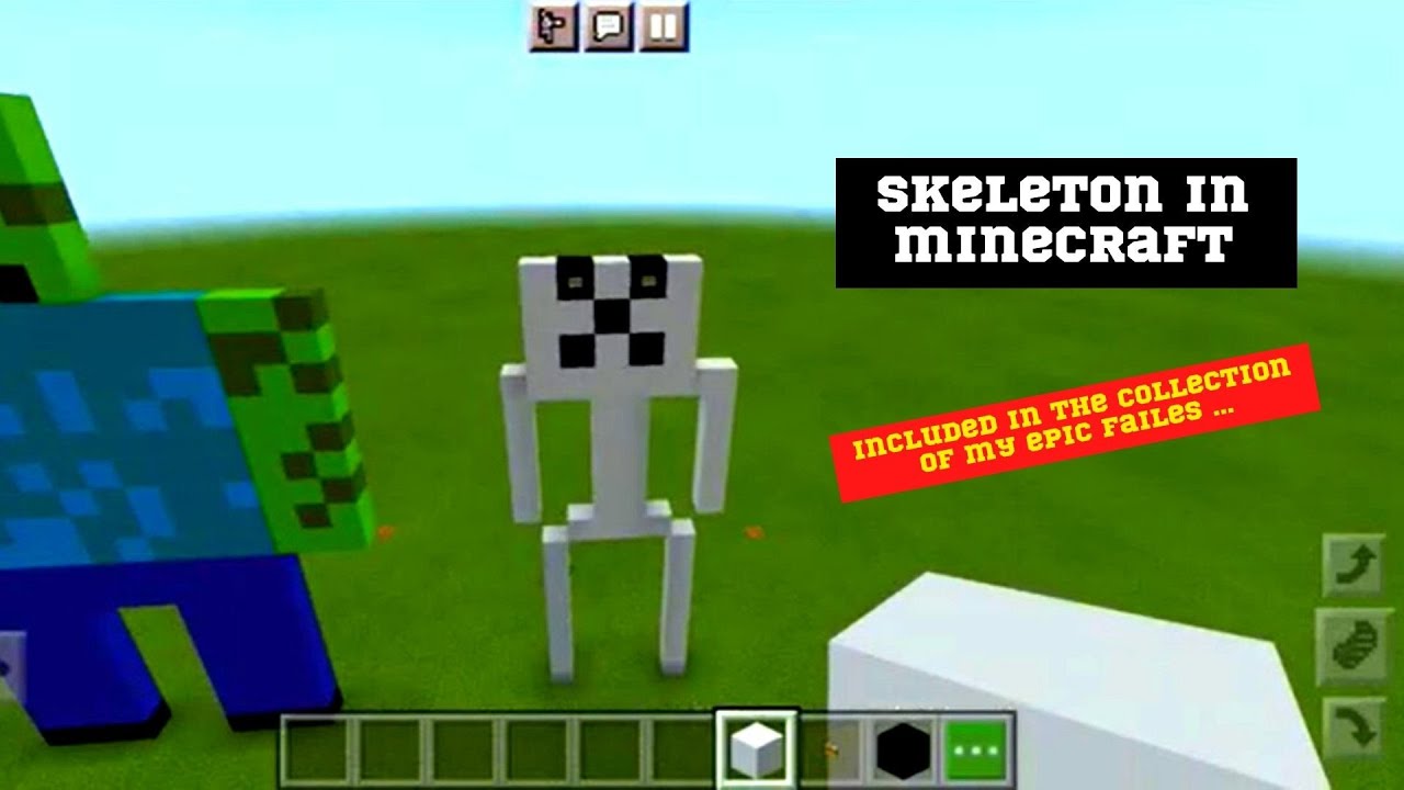 MINECRAFT: How To Build A Skeleton | Easy Build Tutorial - YouTube