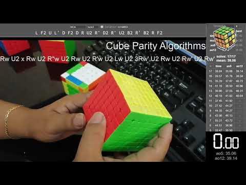 Rubik's Cube Parity Algorithms (4x4, 5x5, 6x6, & 7x7) Tutorial - YouTube
