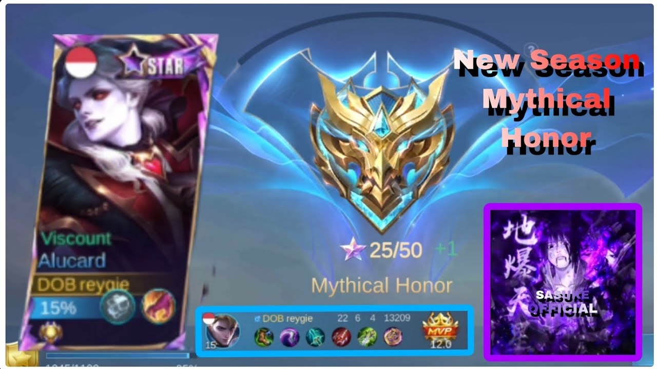 New Season Mythical Honor done Mlbb dark sestam | 3 mage #alucard# ...