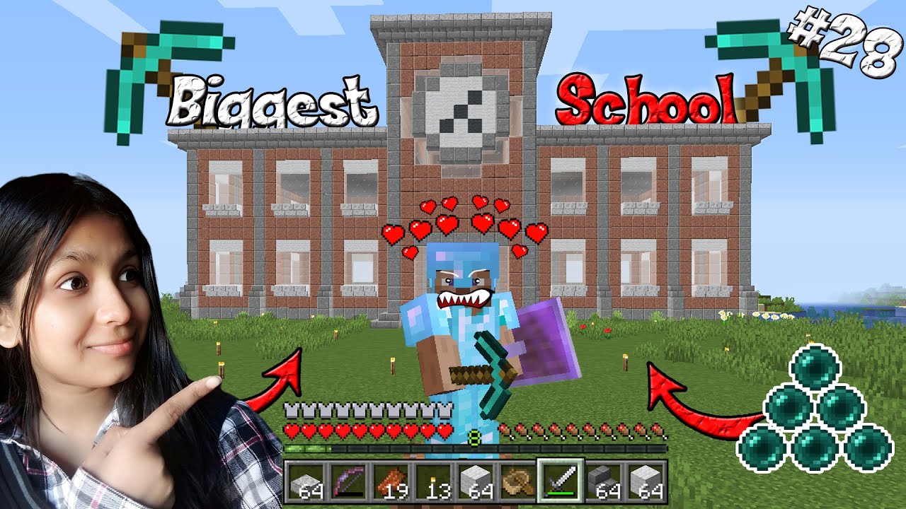 I Build Biggest School For Teaching Villagers | Building Elementary ...