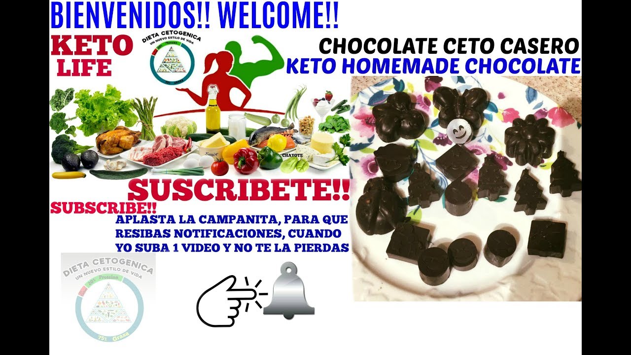 CHOCOLATE CETO HECHO EN CASA, HOMEMADE KETO CHOLATE BARS - YouTube