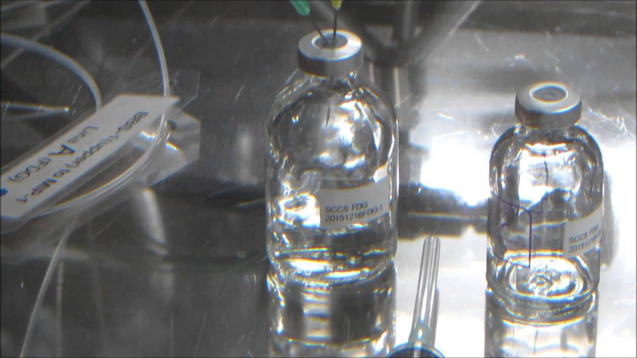 Filling Vial with FDG - YouTube