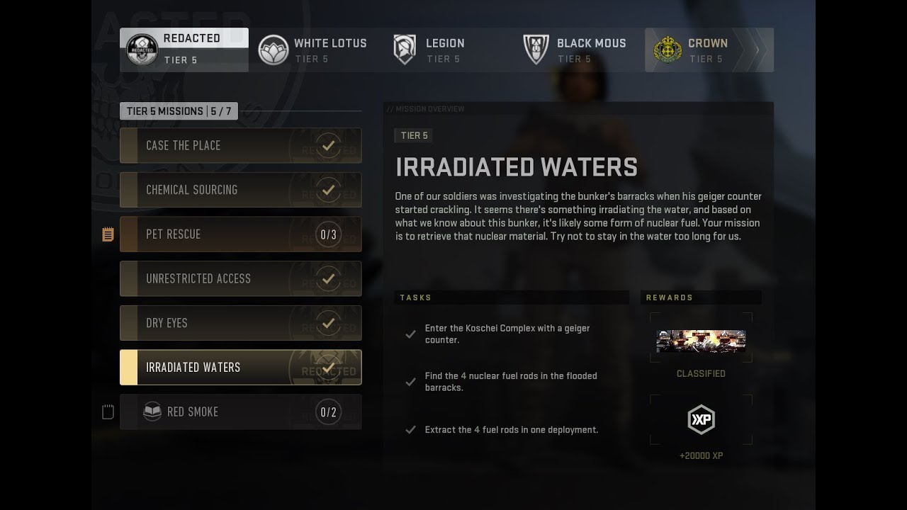 Irradiated Water | Redacted Tier 5 | Season 3 DMZ Full Guide - YouTube