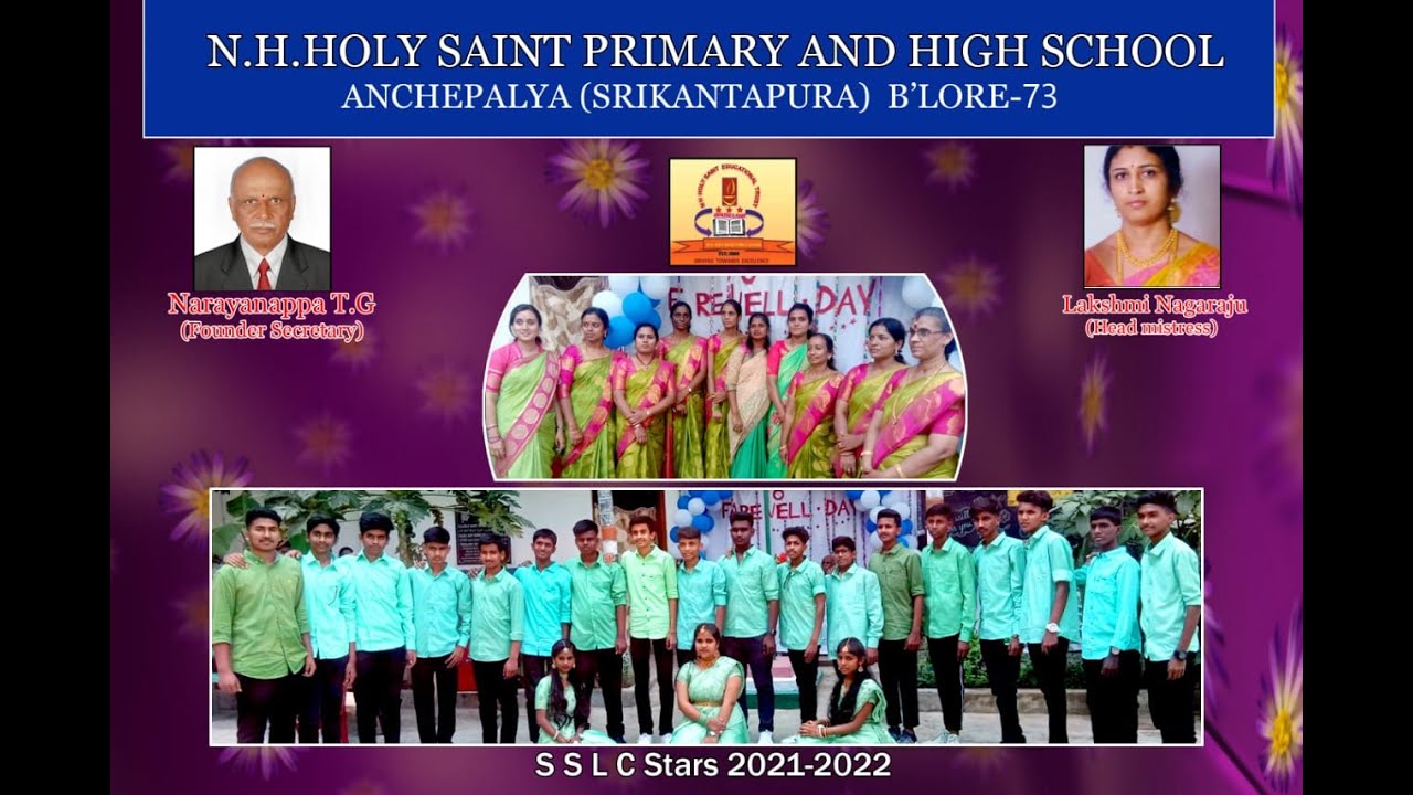 N.H.Holy saint public school SSLC 21 -22 batch sweet memories - YouTube