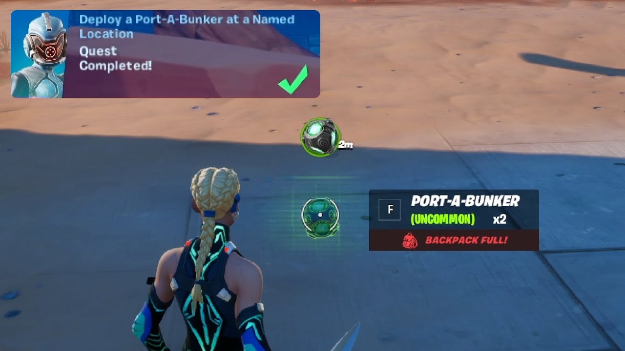 Deploy a Port-A-Bunker at a Named Location in Fortnite Quest - YouTube