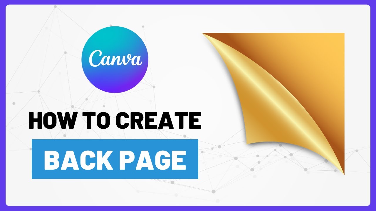 How to Create a Back Page in Canva (Step-by-Step Tutorial) - YouTube