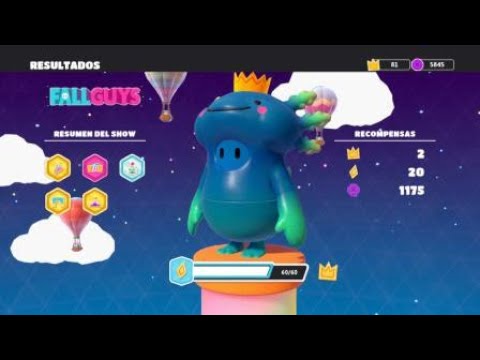 Fall Guys: Ultimate Knockout axolotl double crowns - YouTube