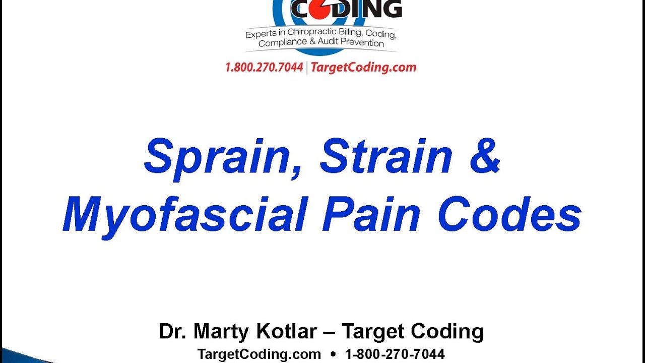 Target Coding Best Sprain, Strain & Myofascial Codes - YouTube