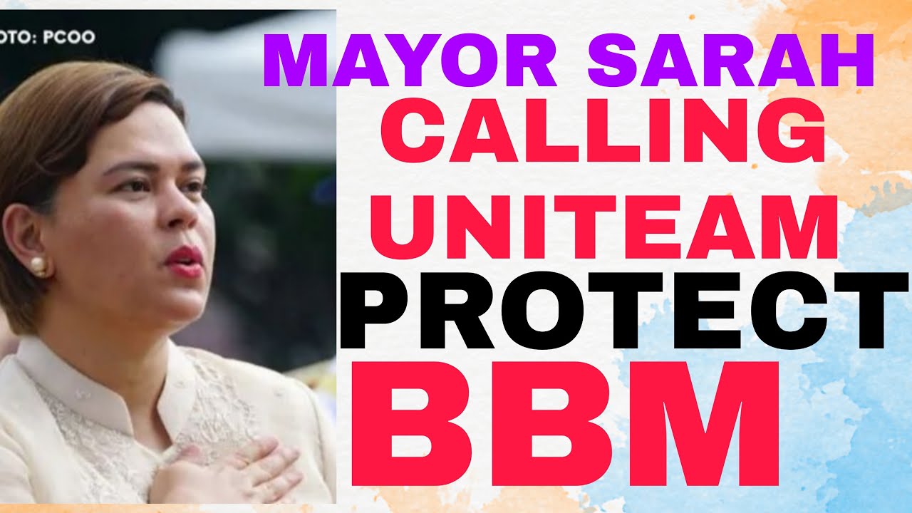 MAYOR SARAH CALLING TO PROTECT BBM - YouTube