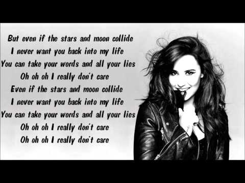 Demi Lovato ft. Cher Lloyd - Really Don't Care Instrumental / Karaoke with lyrics on screen