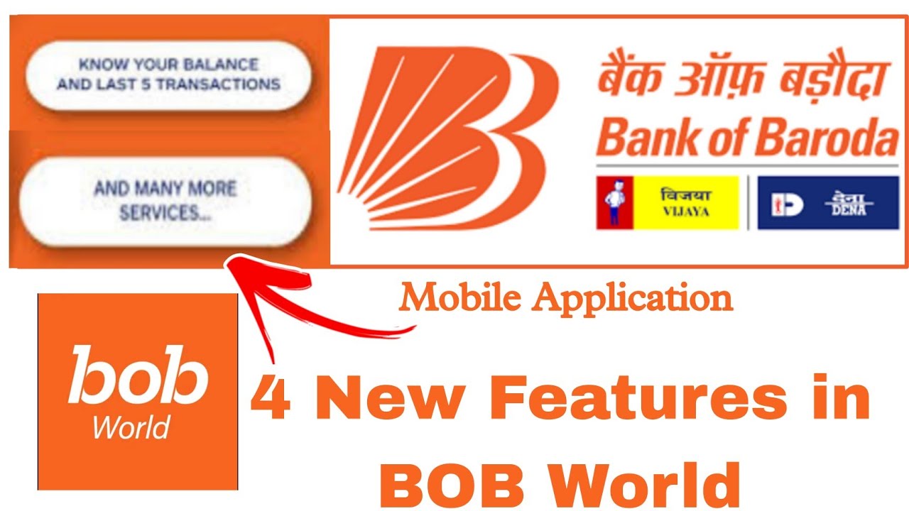 4 New Features in BOB World | Bank Of Baroda | MRF Technical Facility ...