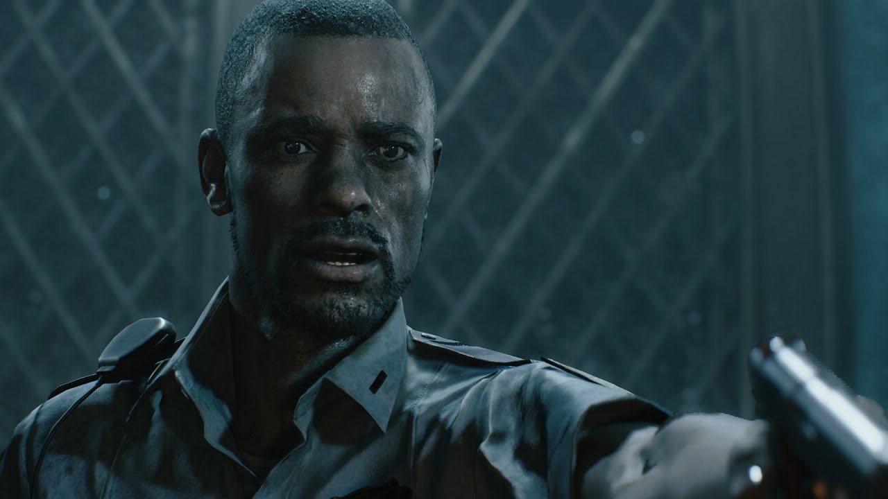 Leon Shoots Lieutenant Marvin - Resident Evil 2 Remake - YouTube