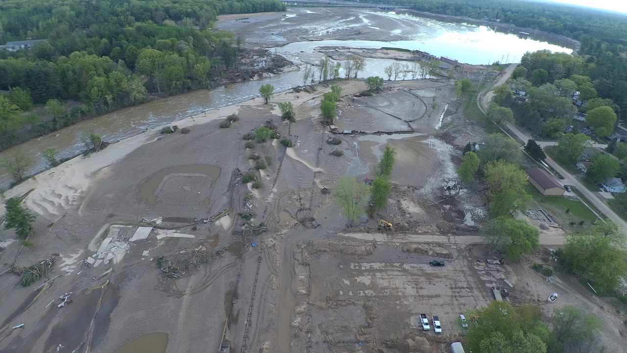 Sanford Lake dam and surrounding area - YouTube