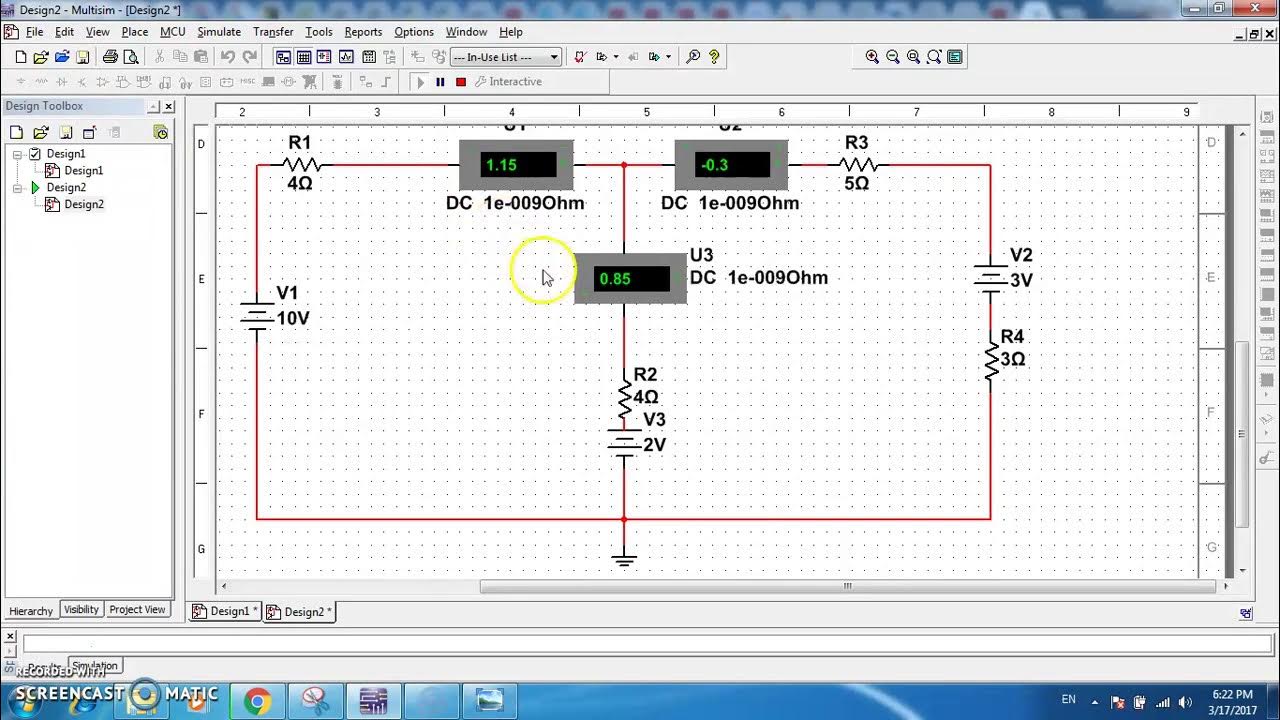 Tutorial 1 Multimeter in multisim - YouTube